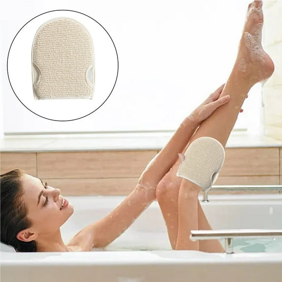 Exfoliating Loofah Glove for Soft Body Scrub and Skin Cleaning Bath ...