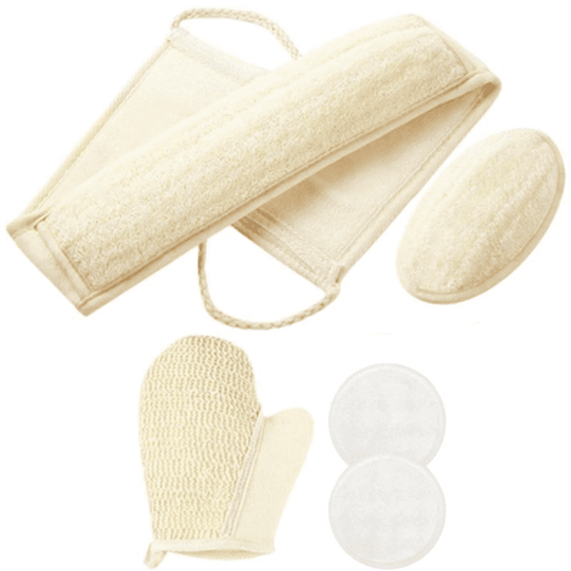 Exfoliating Natural Loofah Sponge Back Scrubber for Shower, Loofah ...