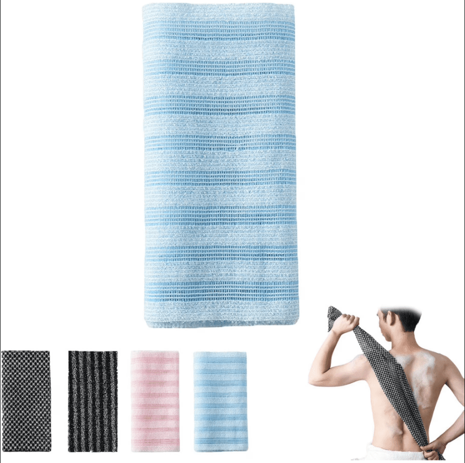 Exfoliating Shower Towel, 2-in-1 Premium Scrub Exfoliating Washcloth ...