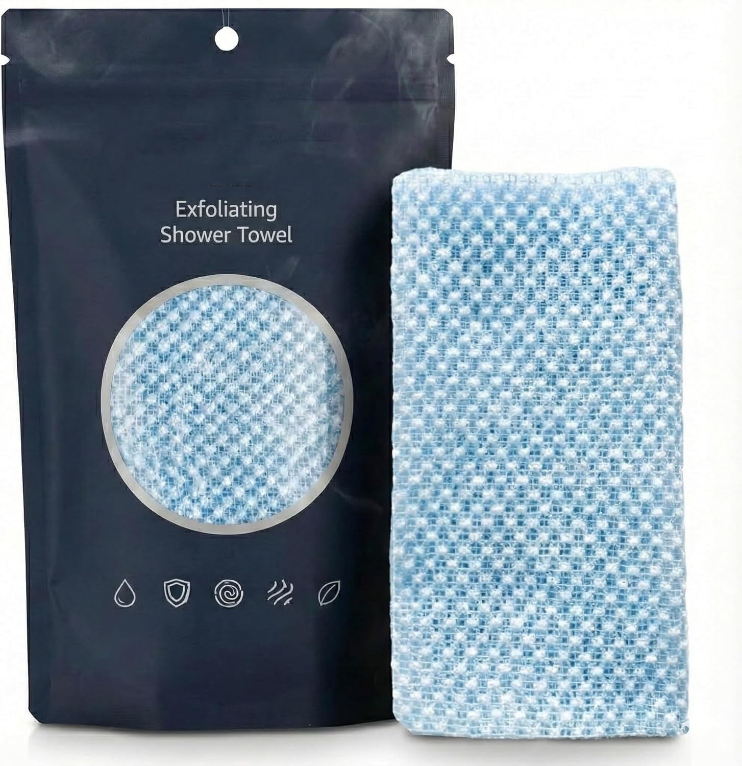 Exfoliating Shower Towel for Body and Face, Premium Exfoliating ...