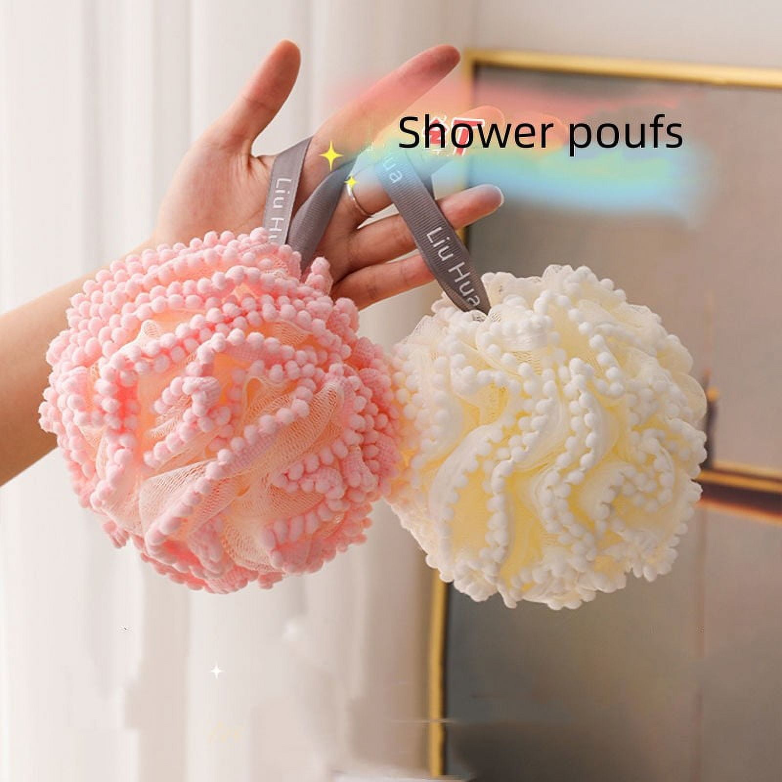 Exfoliating Spa Loofah Shower Sponge Bath Spa Puff Scrubber Ball Body ...