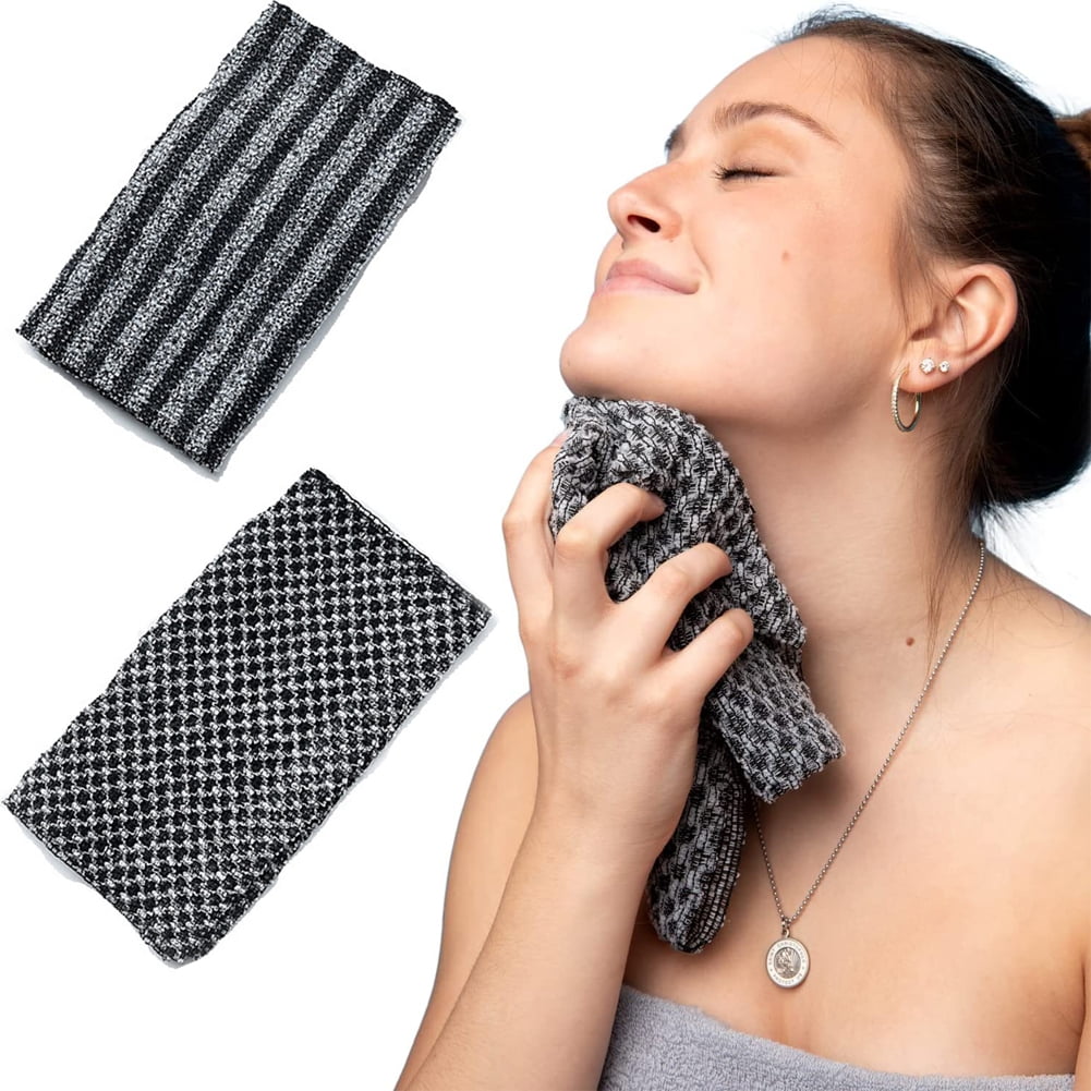 Exfoliating Washcloth Face & Body Scrub Towel - Exfoliating Washcloth ...