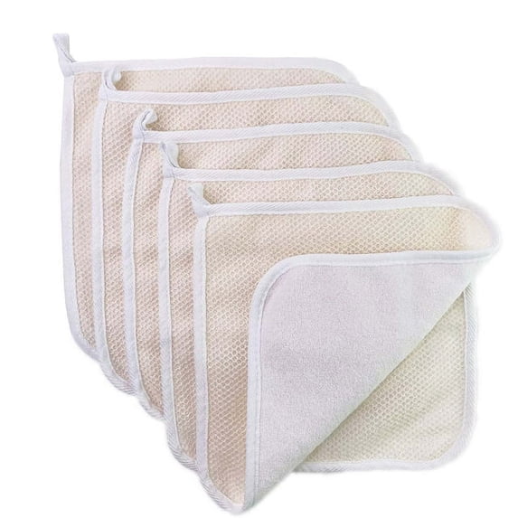BinDamon Exfoliating Washcloth Two-Sided Body and Face Scrubber Nylon ...