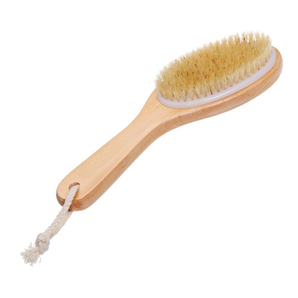 Exfoliating Wooden Loofah Scrubber Hair Scalp Bath Scrub Brush Scrubber ...
