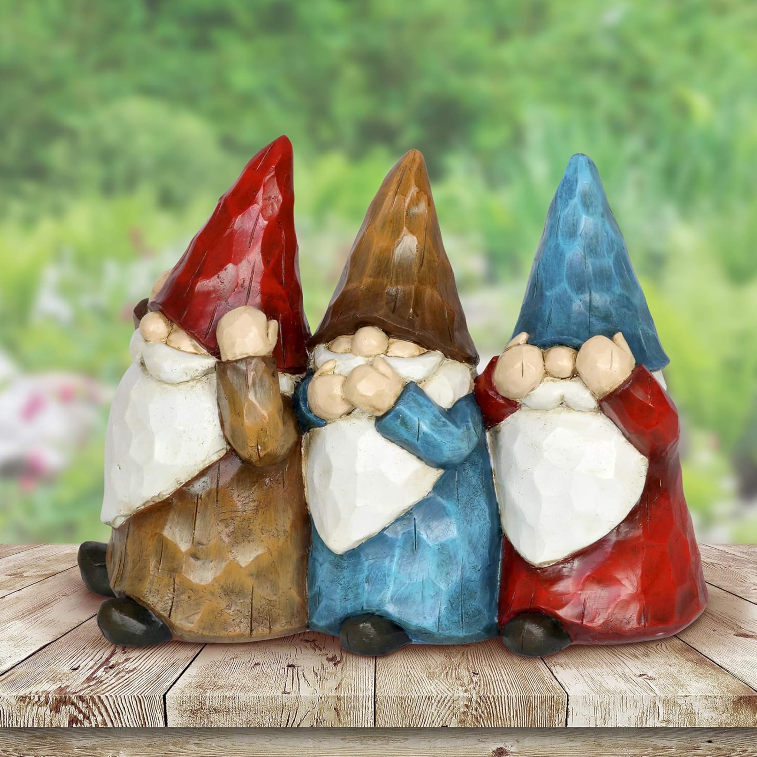 Exhart Garden Gnomes, See No, Hear No, Speak No Evil Garden Gnome ...