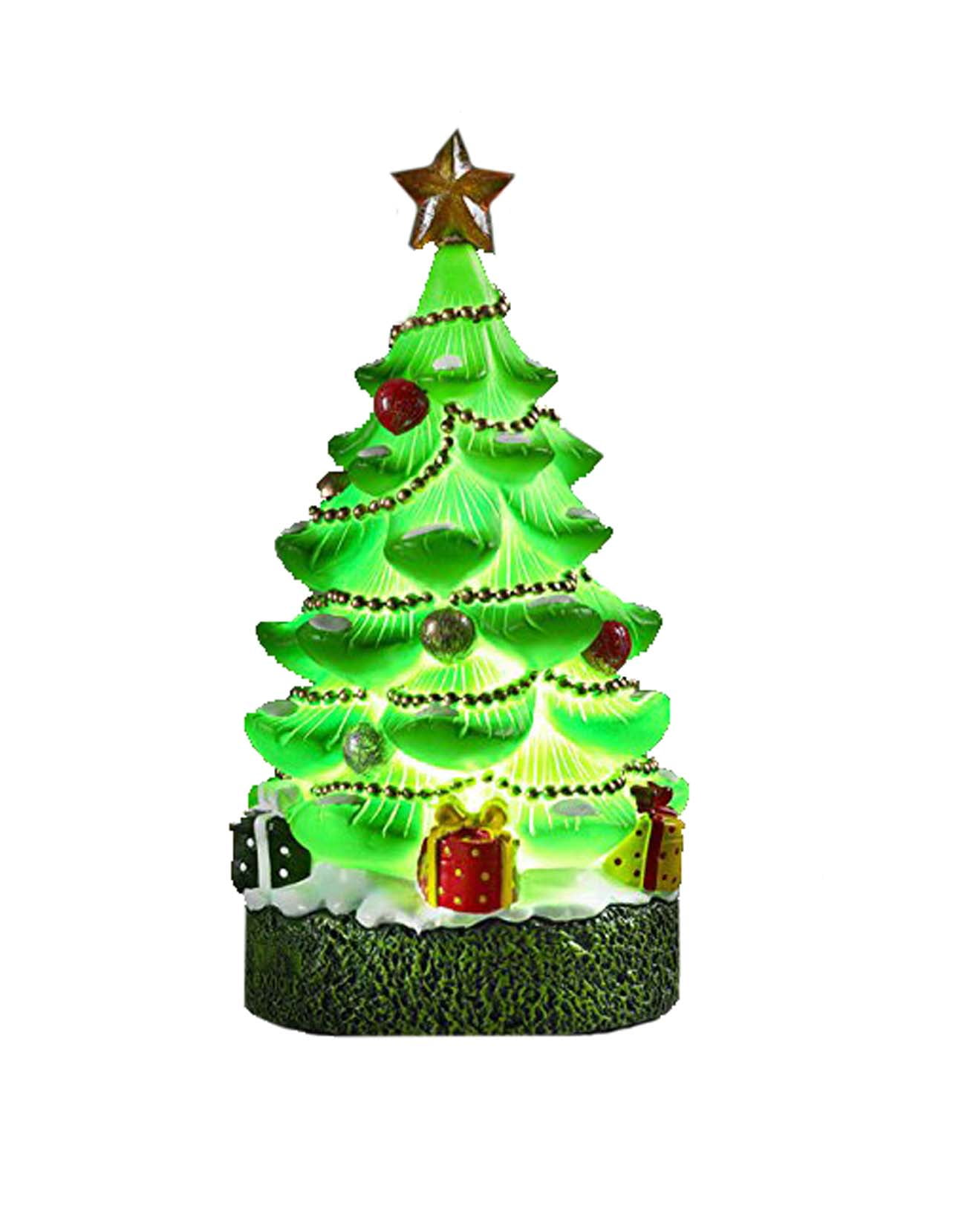 Exhart Glow Anywhere LED Lighted Holiday Christmas Tree Statue, 10.5 x ...