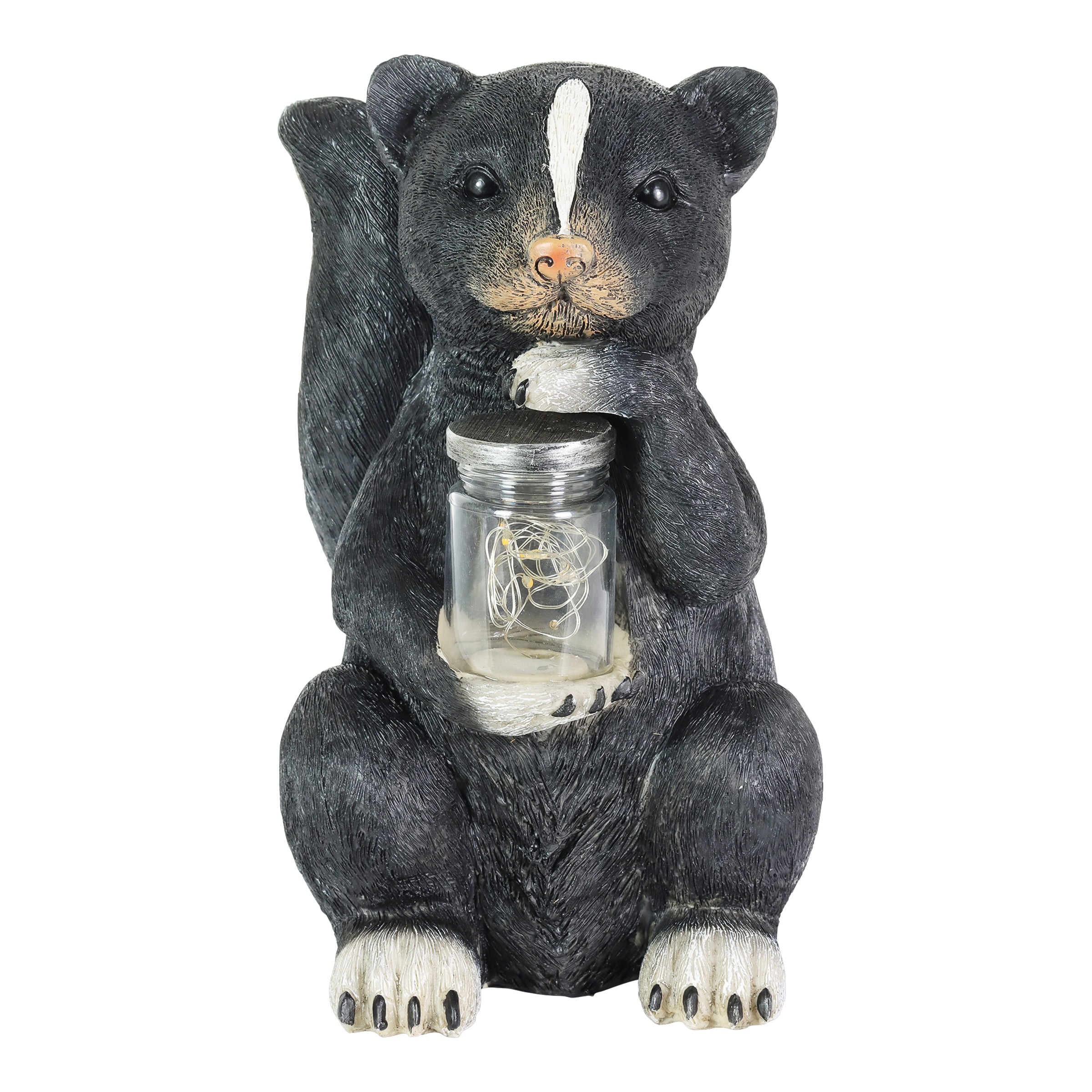 Exhart Solar Skunk Garden Statue, 10 inches, Resin, Multicolor (Decor ...