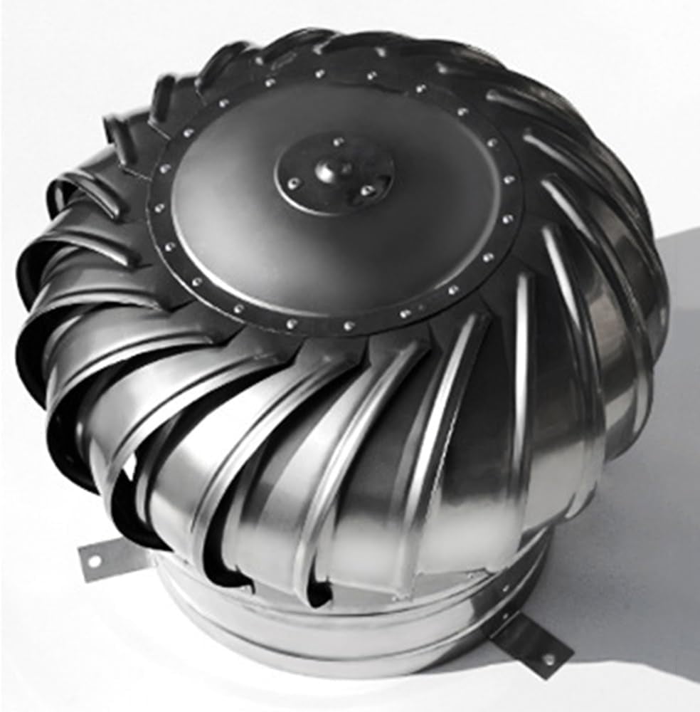 Exhaust Cap Roof Flue Vent, Stainless Steel Roof Wind Turbine Cap Vent ...