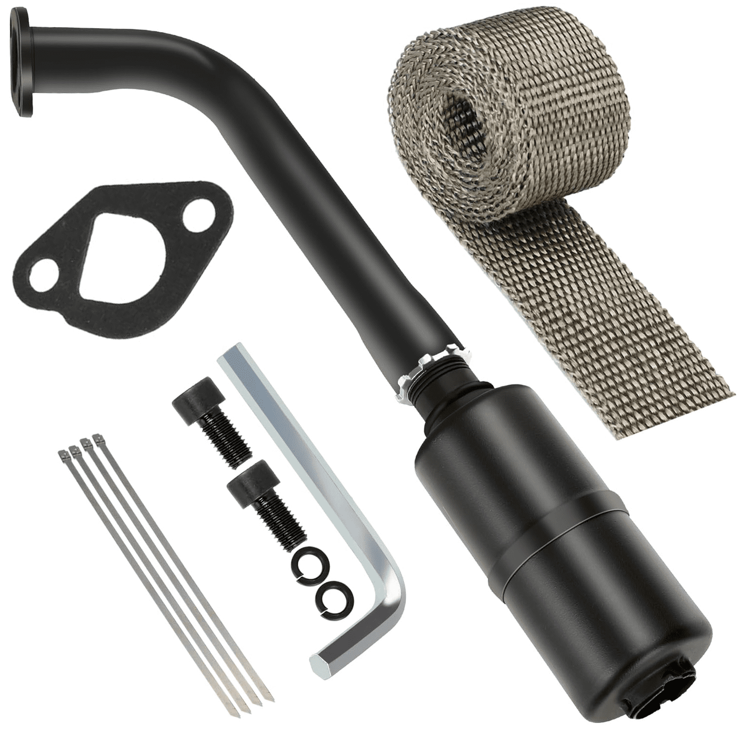 Exhaust Header Pipe Muffler Replacement for Predator 212 196cc 224cc 6 ...
