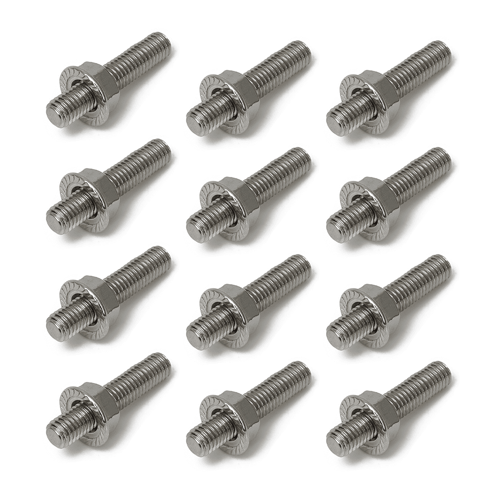Exhaust Header Studs and Nuts Kit - Compatible with LSX, LS1, LS2, LS3 ...