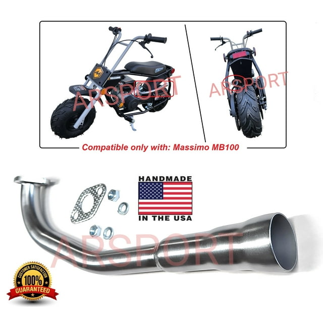 Exhaust Header for Massimo Mini Bike MB100 Mini Bike Off-Road ...