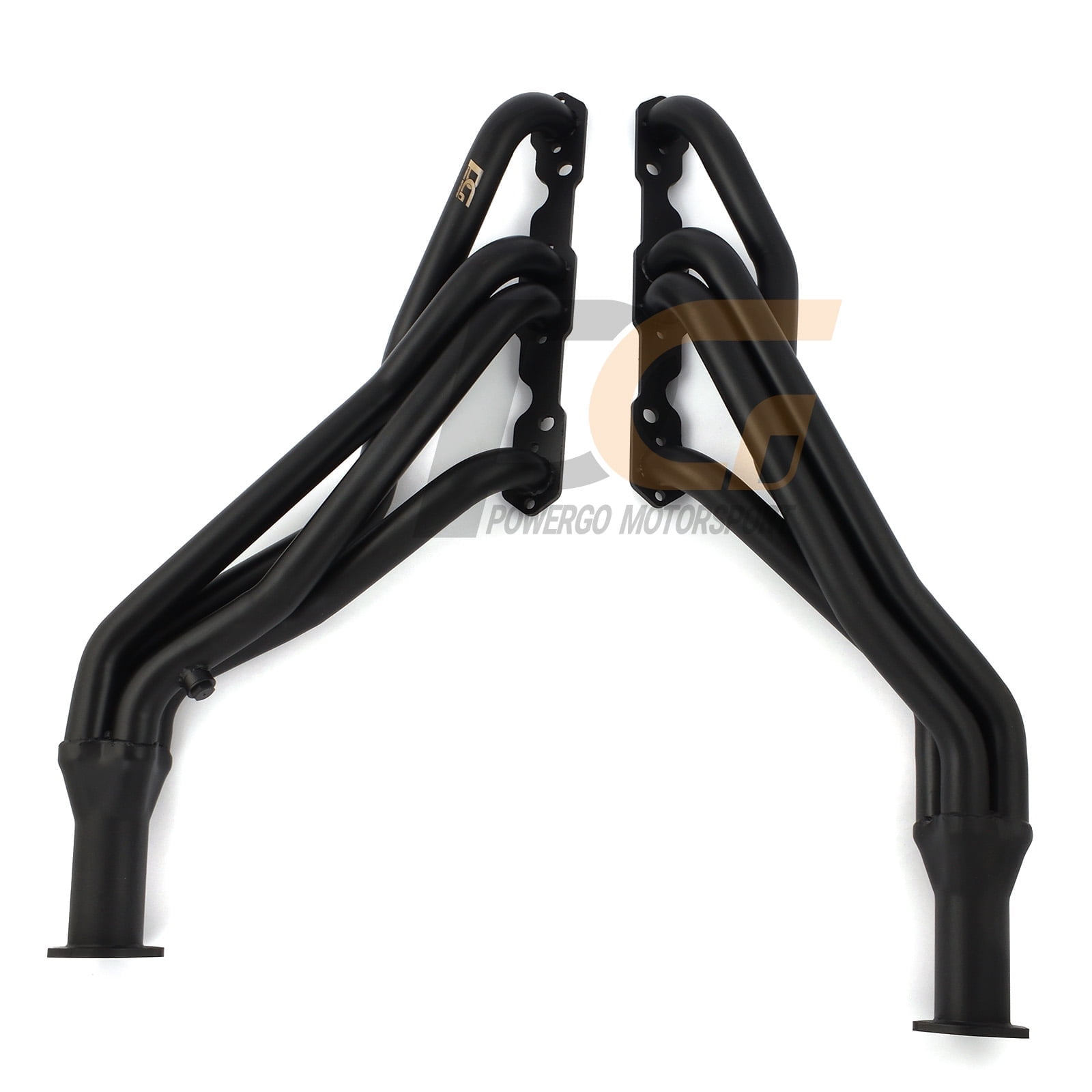 Exhaust Headers 1-5/8 x 2-1/2 inches Mild Steel Black Paint for 1988 ...