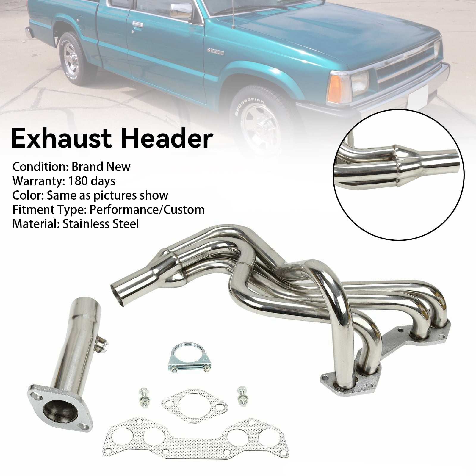 Exhaust Manifold Performance Header Fit for Mazda B2000 B2200 2.0L 2.2L ...