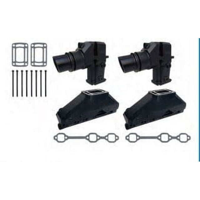 Exhaust Manifold Set with Risers/Elbows for Volvo Penta 4.3L, 1992 and ...