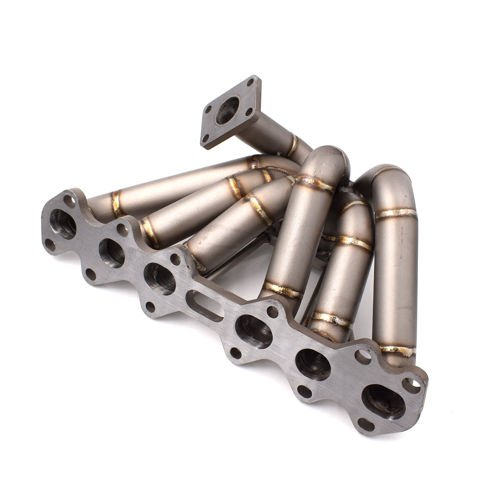 Exhaust Manifold Single Turbo Conversion SCHEDULE 40 T4 Flange 50mm Wastegate Port for Toyota ...