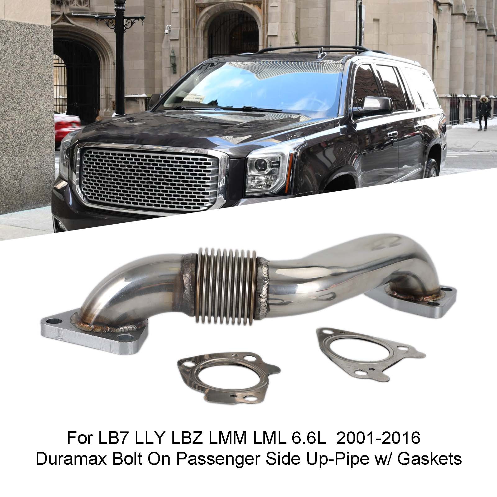 Exhaust Manifold Up-Pipe w/ Gaskets For LB7 LLY LBZ LMM LML 6.6L 2001 ...