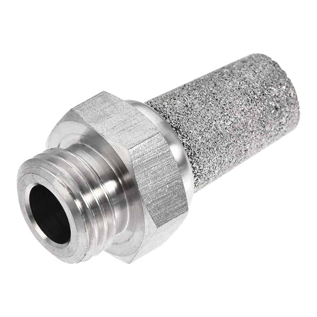 Uxcell Exhaust Muffler NPT 1/4 Male Thread Sintered 316 Stainless Steel ...