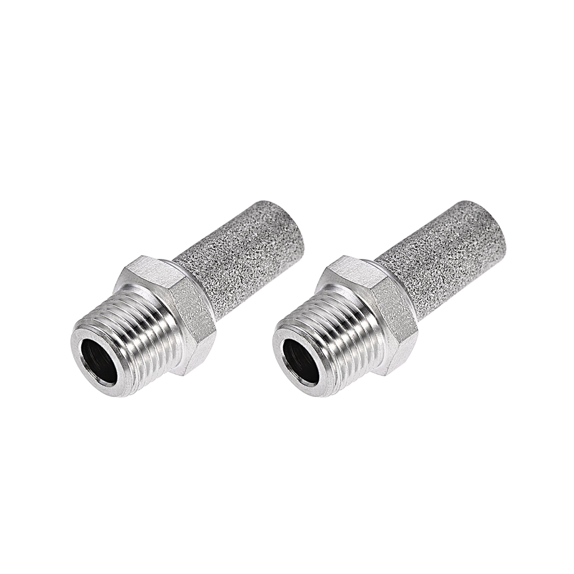 Exhaust Muffler NPT1/8 Male Thread Sintered Stainless Steel Breather ...