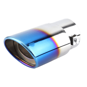 2.5'' 63mm Carbon Fiber Exhaust Tip with Blue LED Light Stainless Steel ...