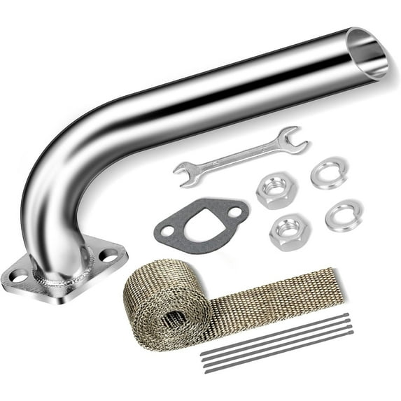 Exhaust Pipe Header for CT200u Coleman BT200X CT200U-EX KT196 Mini Bike Go Kart Predator 212cc ...