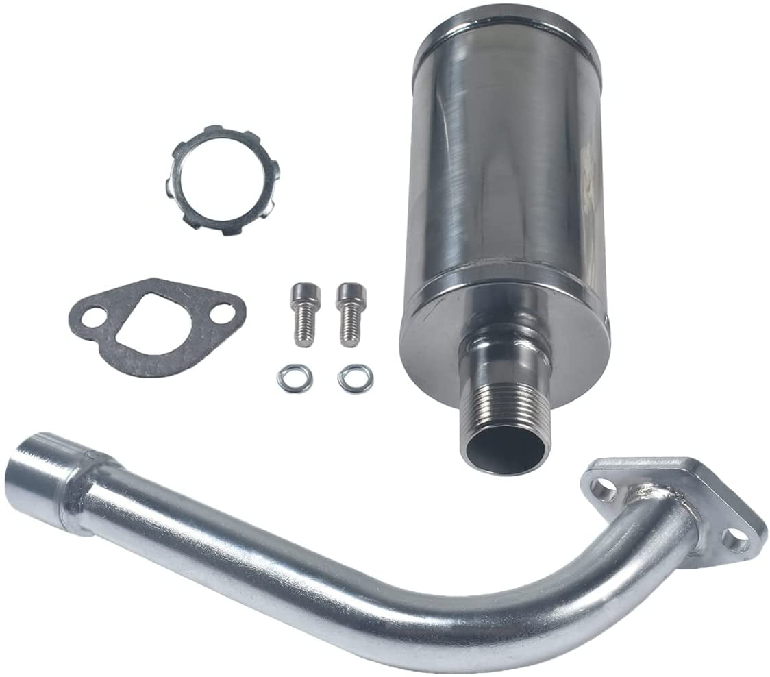 Predator Mini Muffler Motorized Engine Exhaust Pipe Header for 196cc ...