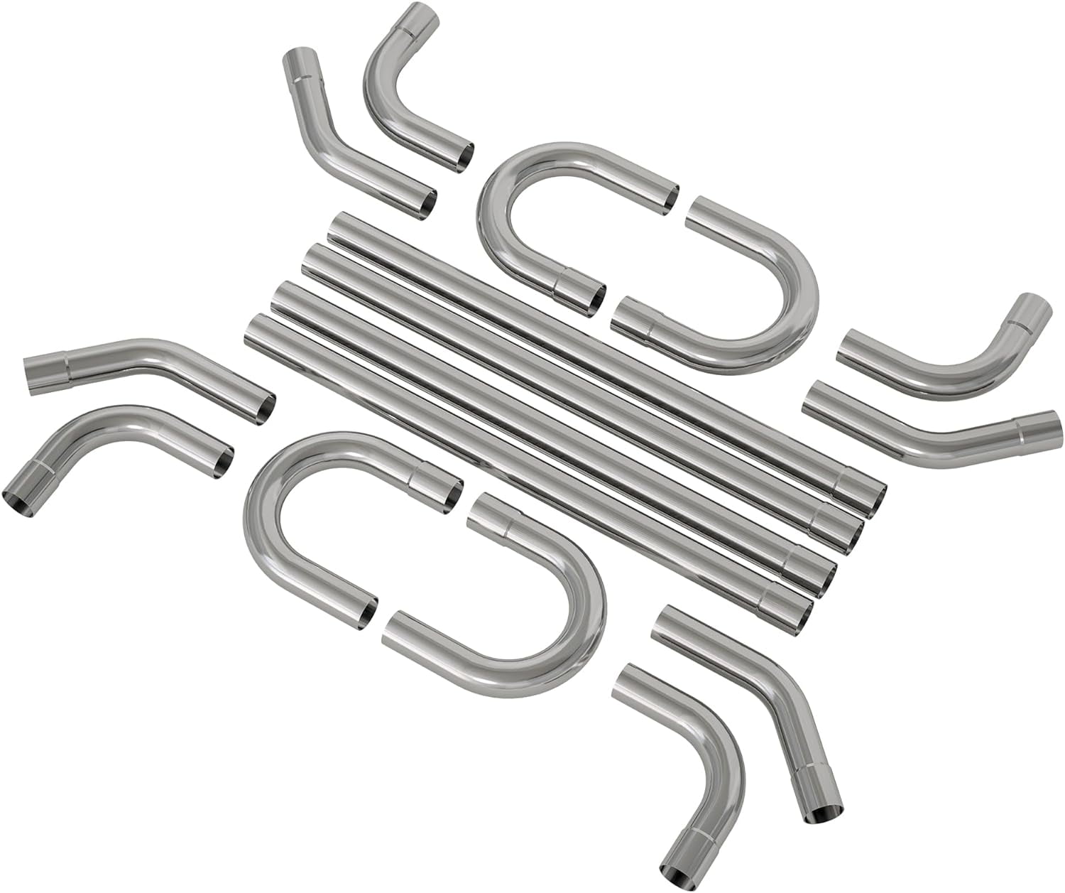 Exhaust Pipe Kit 2.5 Inches Mild Steel DIY Custom Exhaust Kit Tubing ...