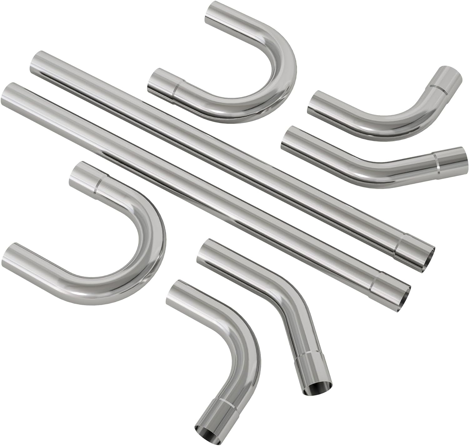 Exhaust Pipe Kit 2.5 Inches Mild Steel DIY Custom Exhaust Kit Tubing ...