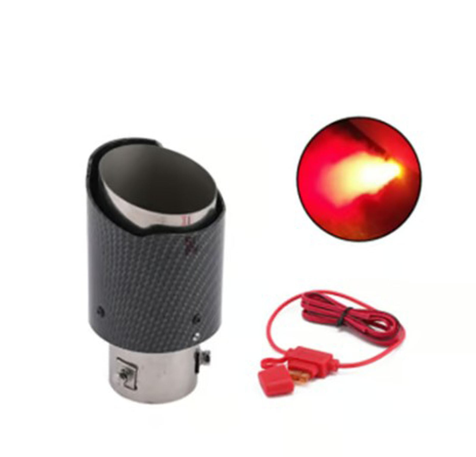 Exhaust Pipe LED Flame Light, Car Tailpipe Tip with Realistic Fire ...