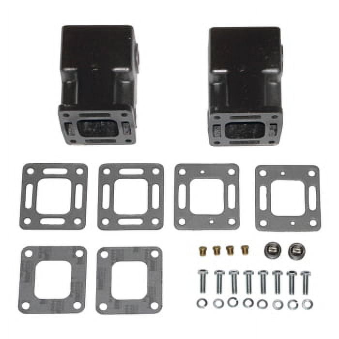 Exhaust Riser Kit Barr Mercruiser V6 V8 w/Center Rise 6" Rise Incl Hdwr ...