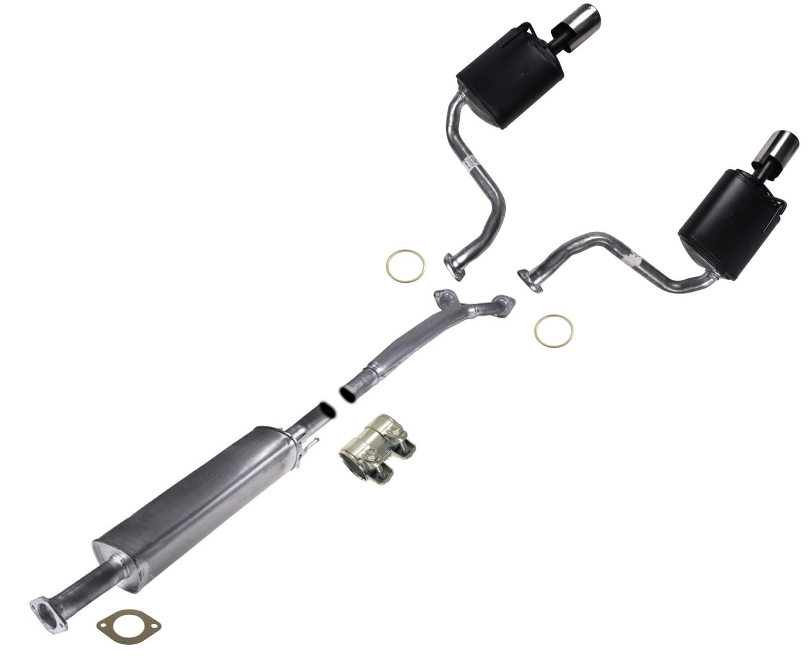Exhaust System Ext Pipe With Dual Muffler Fits For 2009-2014 Nissan ...