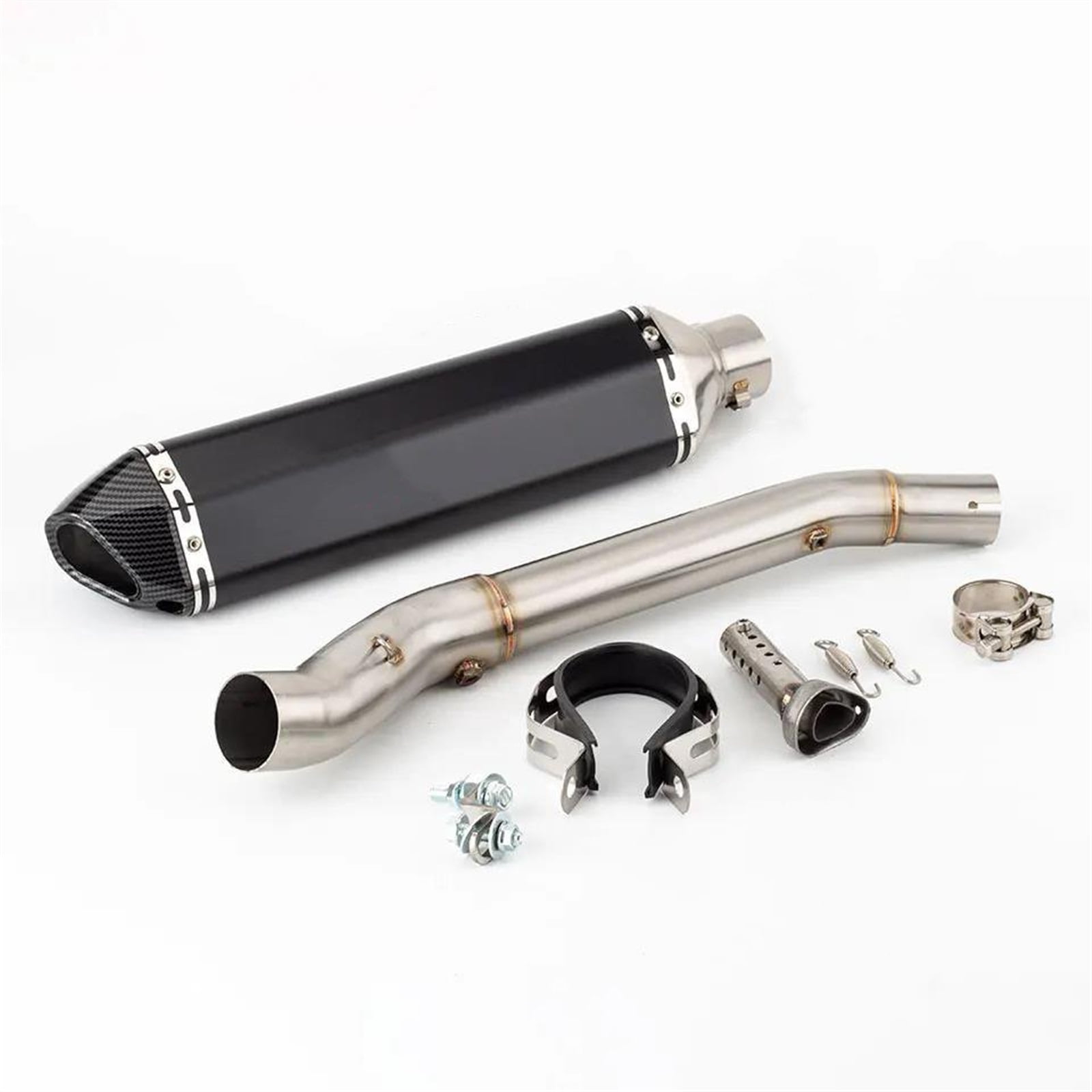 Exhaust System Motorcycle Middle Link Pipe Stainless Steel Slip On For ...