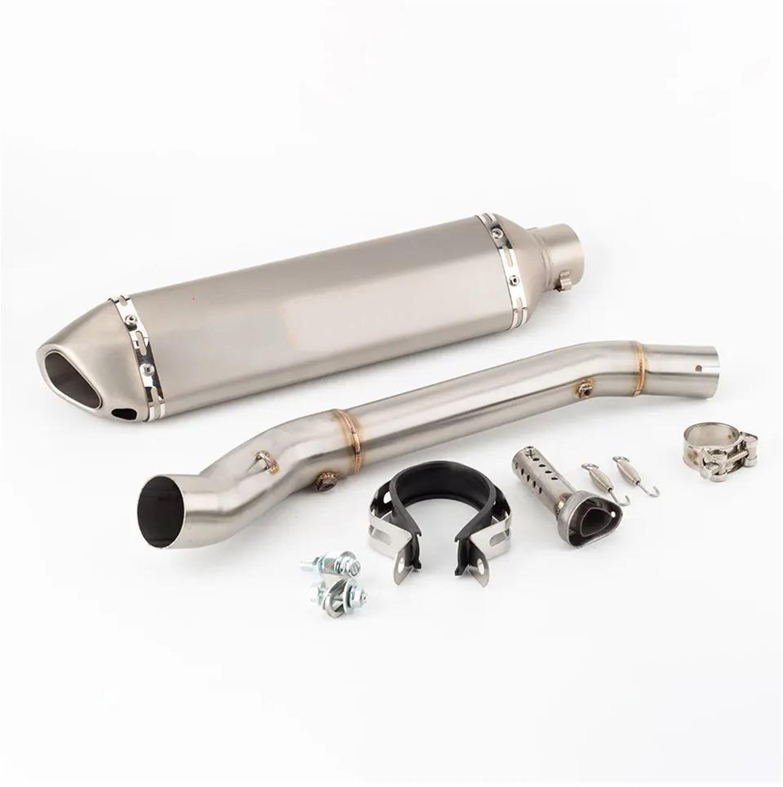 Exhaust System Motorcycle Middle Link Pipe Stainless Steel Slip On For ...