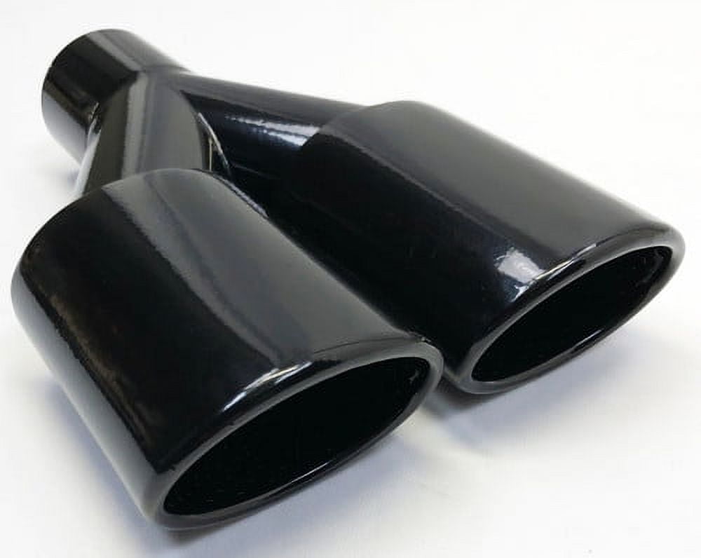 Exhaust Tip 2.25 In Inlet Dual 3.00 Oval X 2.50 High Outlets 9.75 In ...
