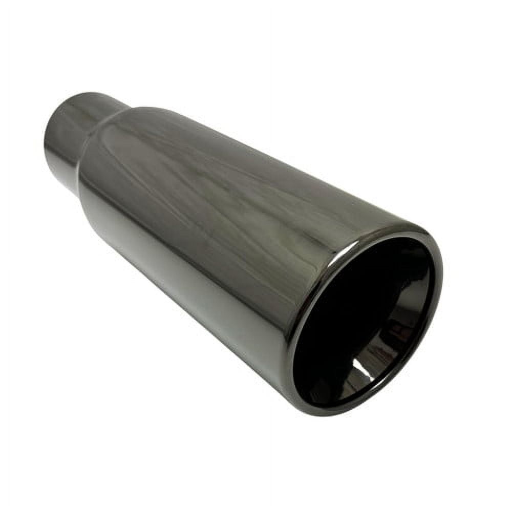 Exhaust Tip 3.00" Inlet 4.00" Outlet 12.00" long WCC40012-300-BC-RS-SS ...