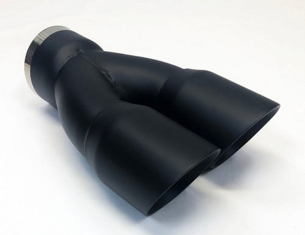 Exhaust Tip 3.00" Inlet Dual 3.00 X 9.50 Long Round Double Wall High ...