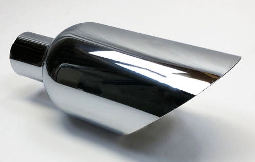 Exhaust Tip 5.00 X 12.00" Long 2.50 Inlet WW50012-250-SS-S Slant ...