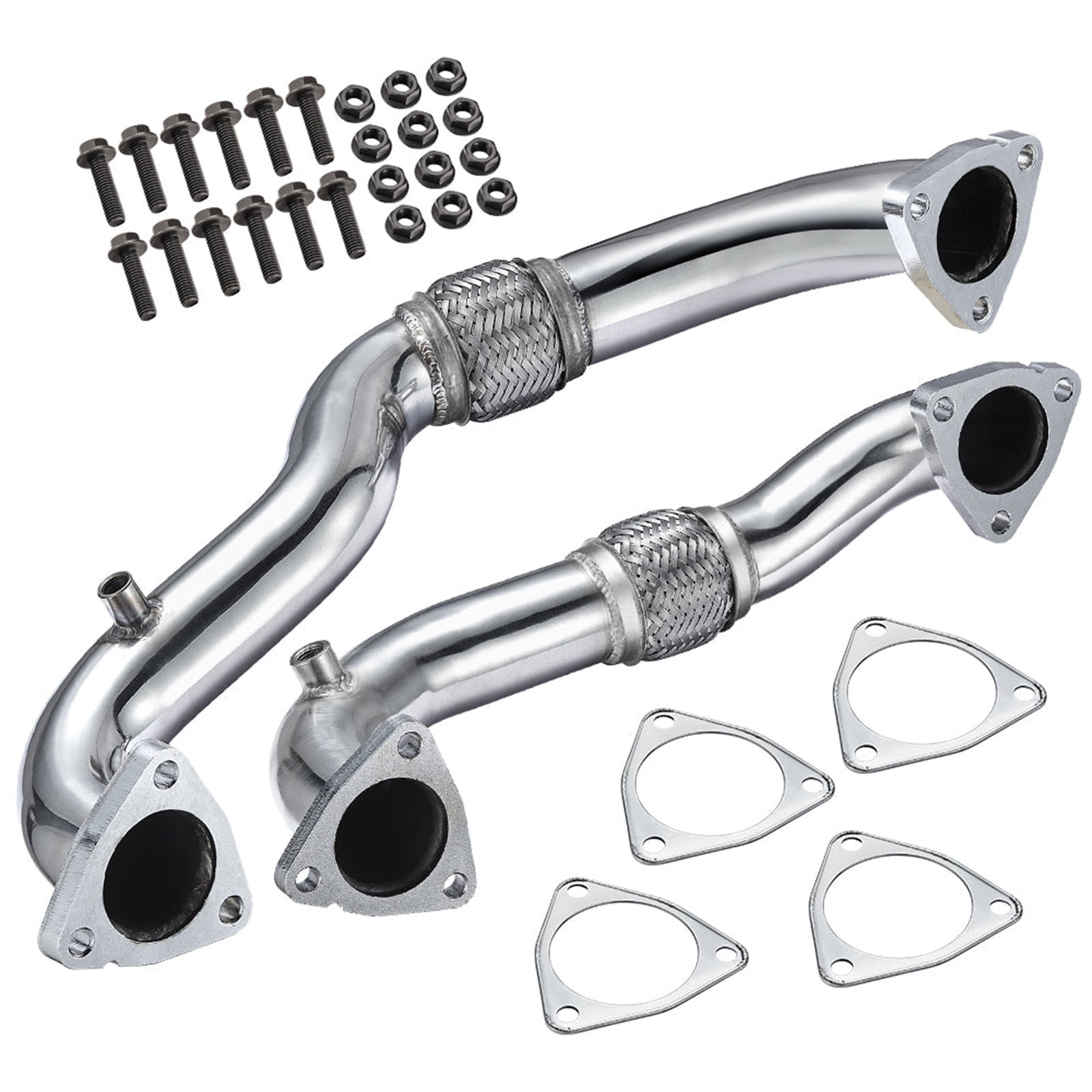 Ford 2008-2010 6.4L Powerstroke Diesel Heavy Duty Polished Exhaust Pipe ...