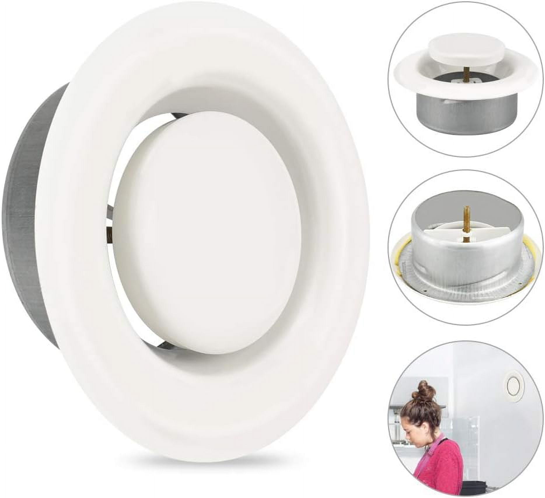 Exhaust Vent Cover, Adjustable Airflow For Bathroom Office, Quick ...