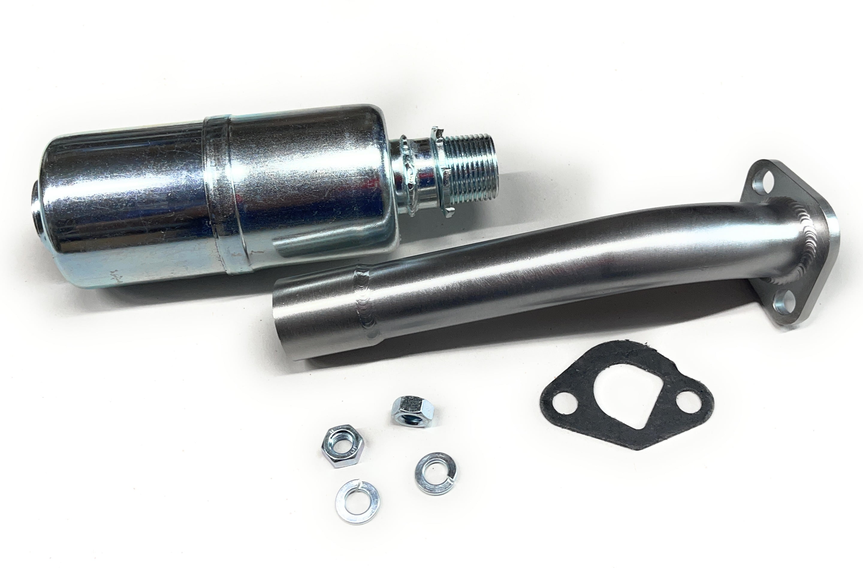 Exhaust With Muffler for: Mud Motor. Honda GX160, GX200, Predator 212cc ...