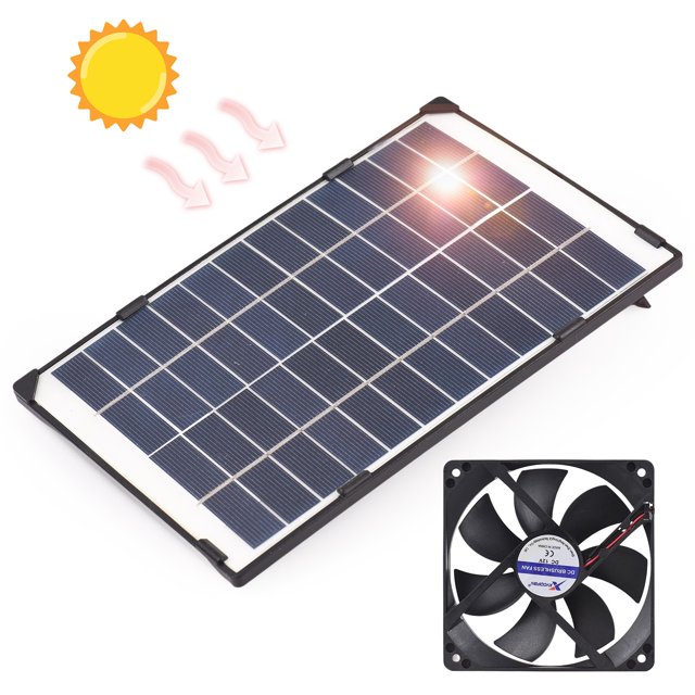 Exhaust fan,12v Solar Fan 3 Meters Cable Fan 6w 12v Solar Panel Powered ...