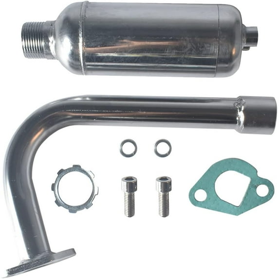 Exhaust with Muffler for Predator 212cc 196cc 6.5HP Go Kart Mini Bike for Coleman CT200U BT200X ...