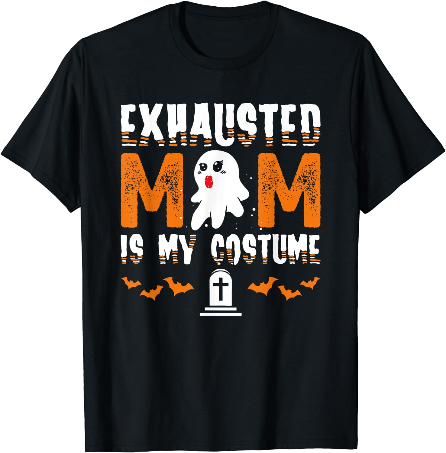 Exhausted Mom Costume Funny Matching Halloween Women T-Shirt - Walmart.com