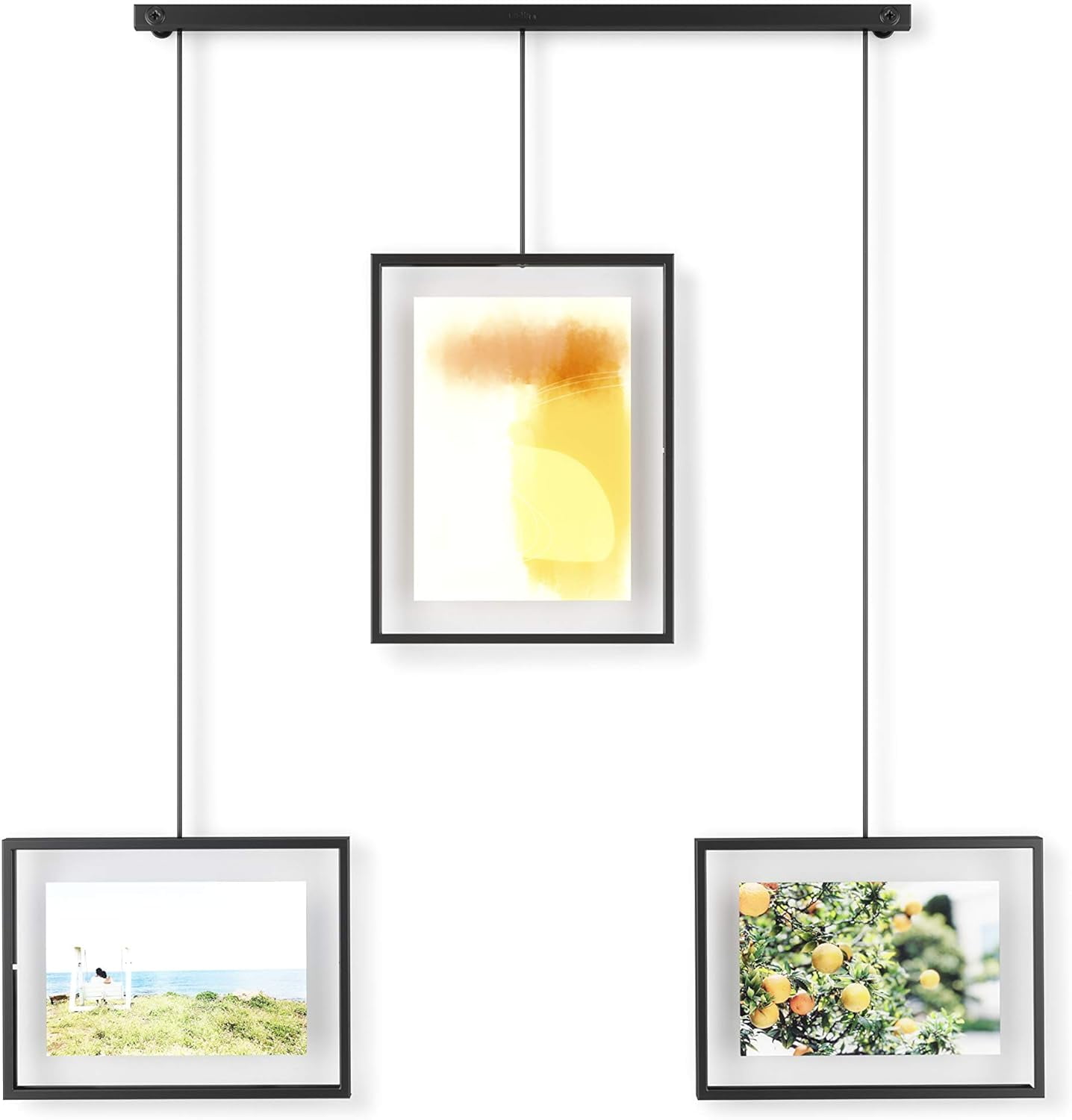 Exhibit Picture Frame Gallery Set, Adjustable Wall Collage Displays ...