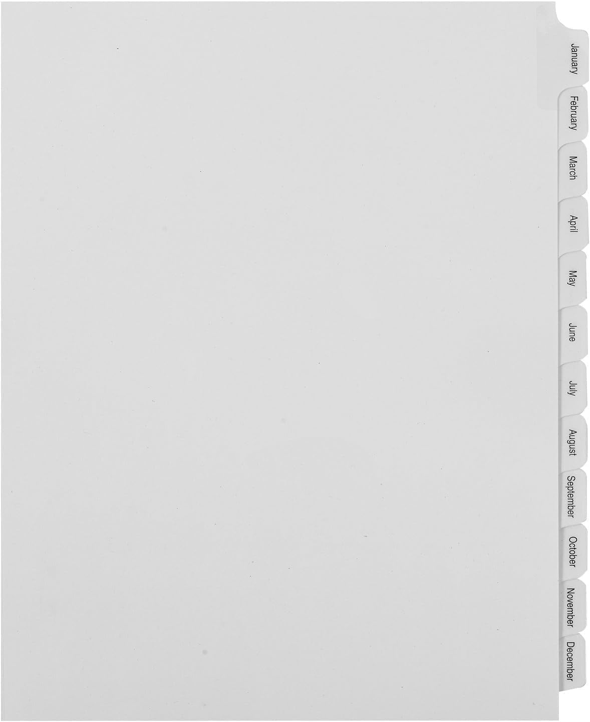 Exhibitindexes® JAN-DEC (MONTHY) Binder DIVIDERS - Walmart.com