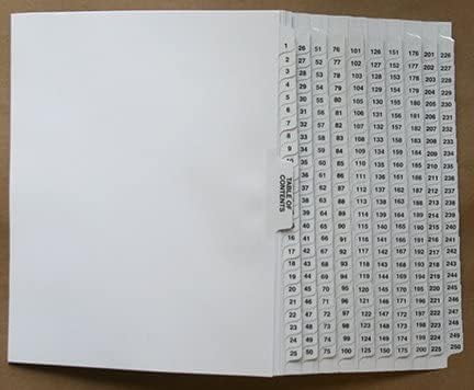 Exhibitindexes® Side Collated Exhibit Tabs - AVE Style Bold Tabs Made ...