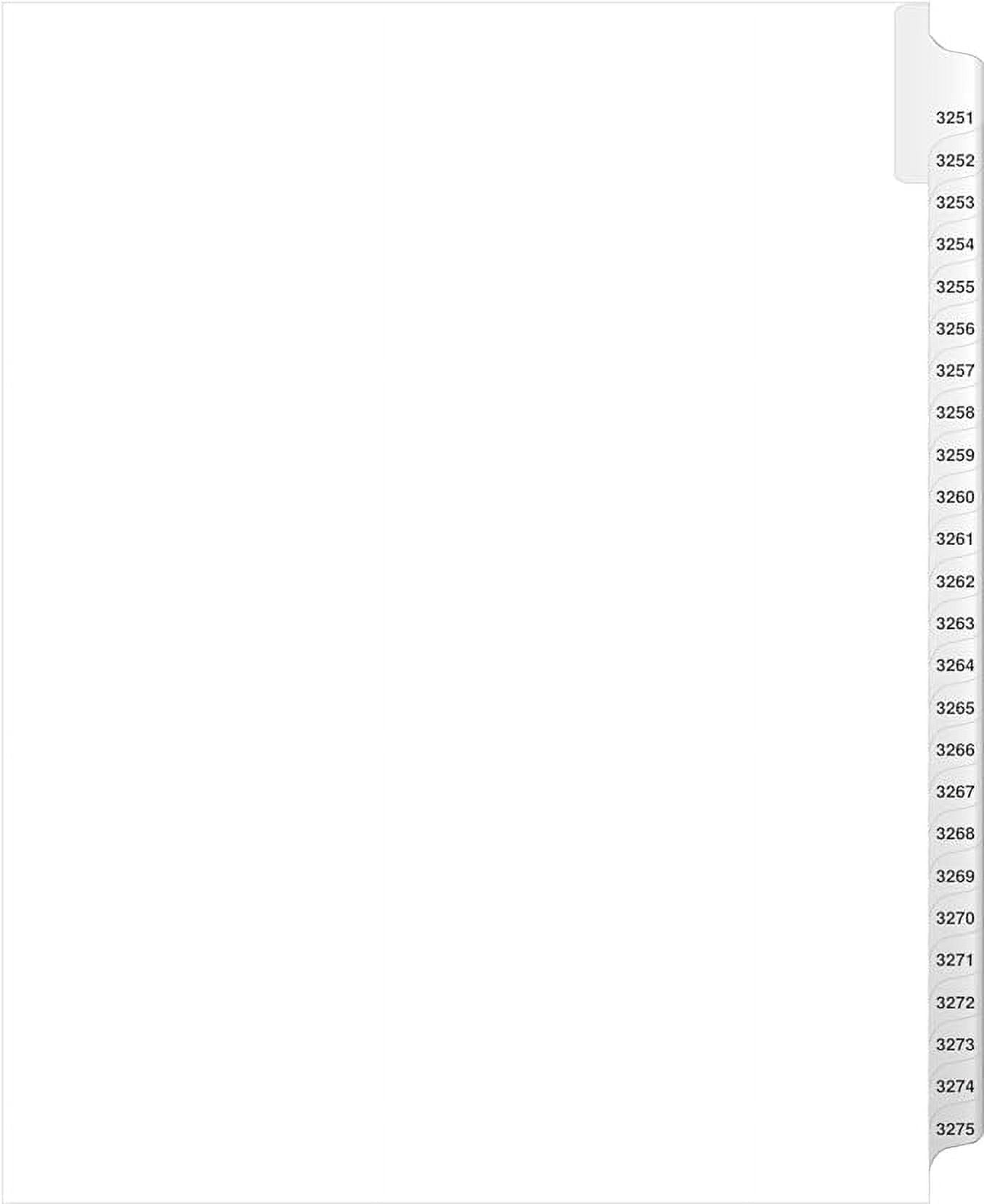 Exhibitindexes Side Collated Exhibit Tabs - Avery Style Side Tab ...