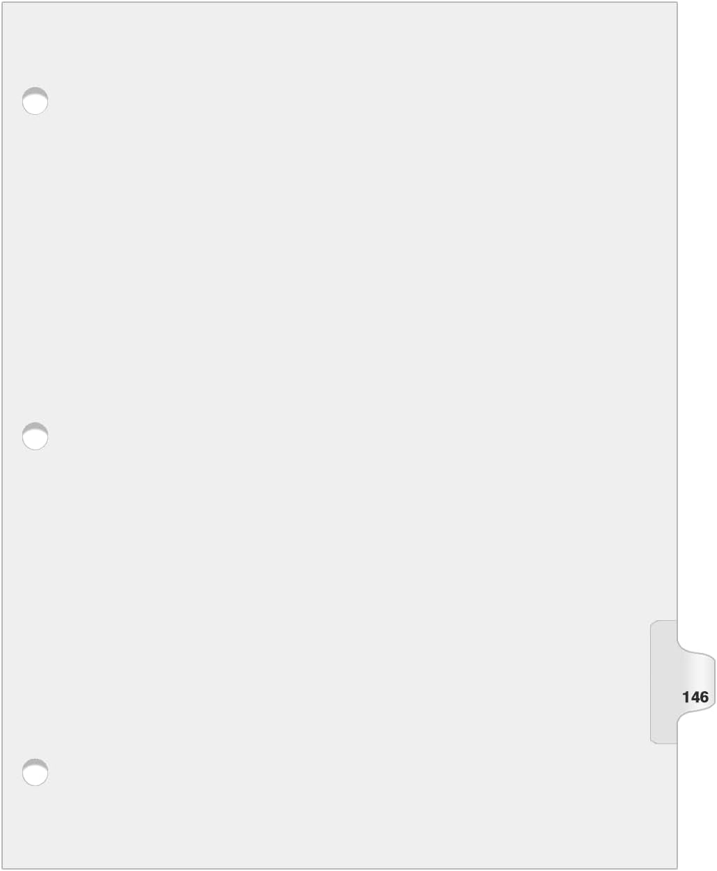 Exhibitindexes® Side Number Tabs - 3 Hole Punched for Standard Ring ...