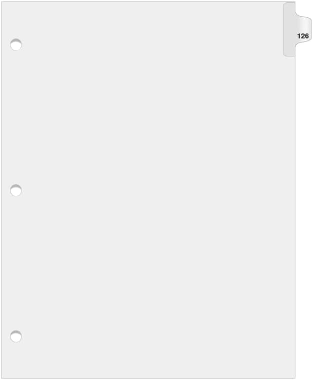 Exhibitindexes® Side Number Tabs - 3 Hole Punched for Standard Ring ...