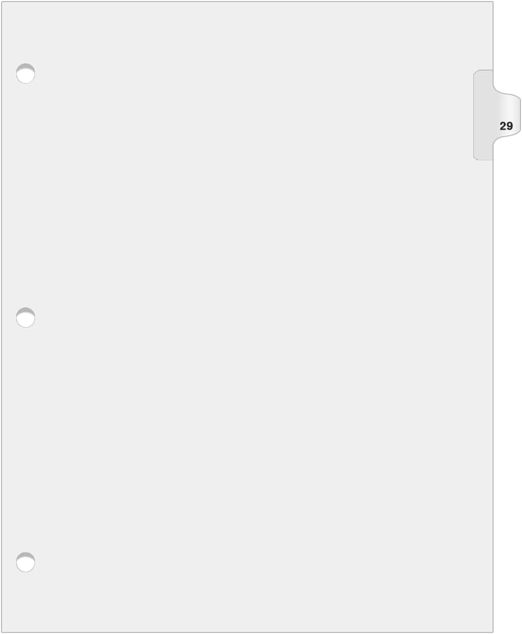 Exhibitindexes® Side Number Tabs - 3 Hole Punched for Standard Ring ...