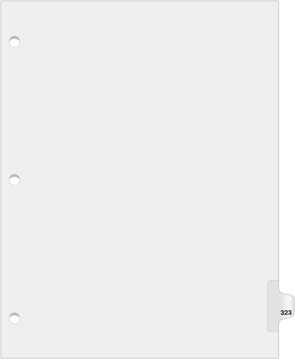 Exhibitindexes® Side Number Tabs - 3 Hole Punched for Standard Ring ...